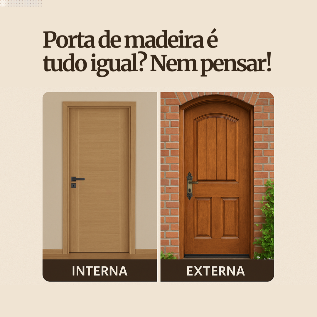 Portas de Madeira Internas vs. Externas: As Diferenças Cruciais e Como ...